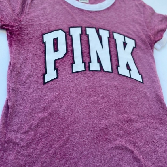 PINK Victoria's Secret | Tops | Victorias Secret Pink Ringer Tshirt S ...